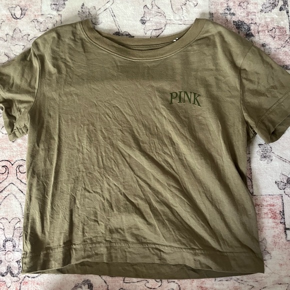 PINK Victoria's Secret | Tops | Pink Victorias Secret Olive Tee | Poshmark